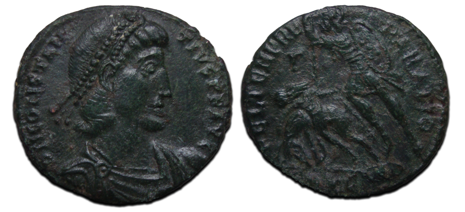 Constantius II - fallen horseman (F2358) - Fel Temp cyzicus SMKE ...