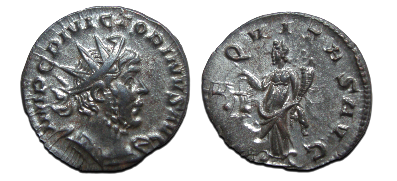 Victorinus - Aequitas first issue RARE fully silvered (F2495 ...
