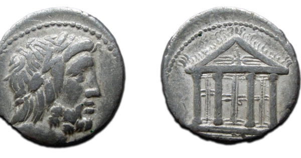 Roman republic - denarius M. VOLTEIUS temple 78 BC (JA22145) - denarius ...