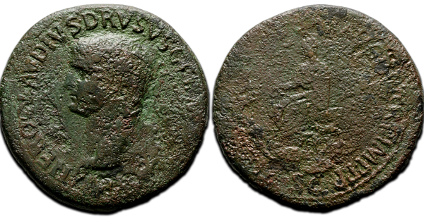 Nero Claudius Drusus - father of Claudius RARE SESTERTIUS! (JA2467 ...