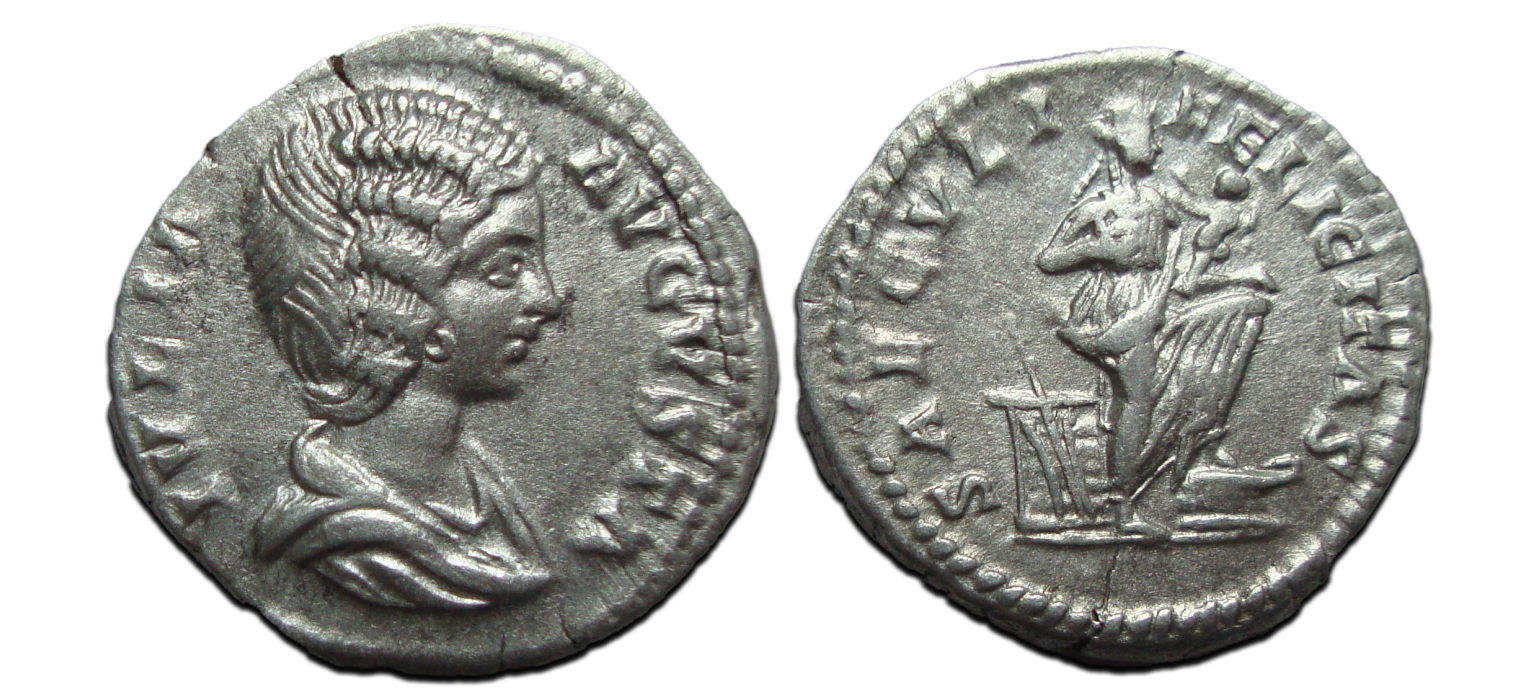 Julia Domna - denarius Isis en Horus schaars! (MA2365) - SAECVLI ...