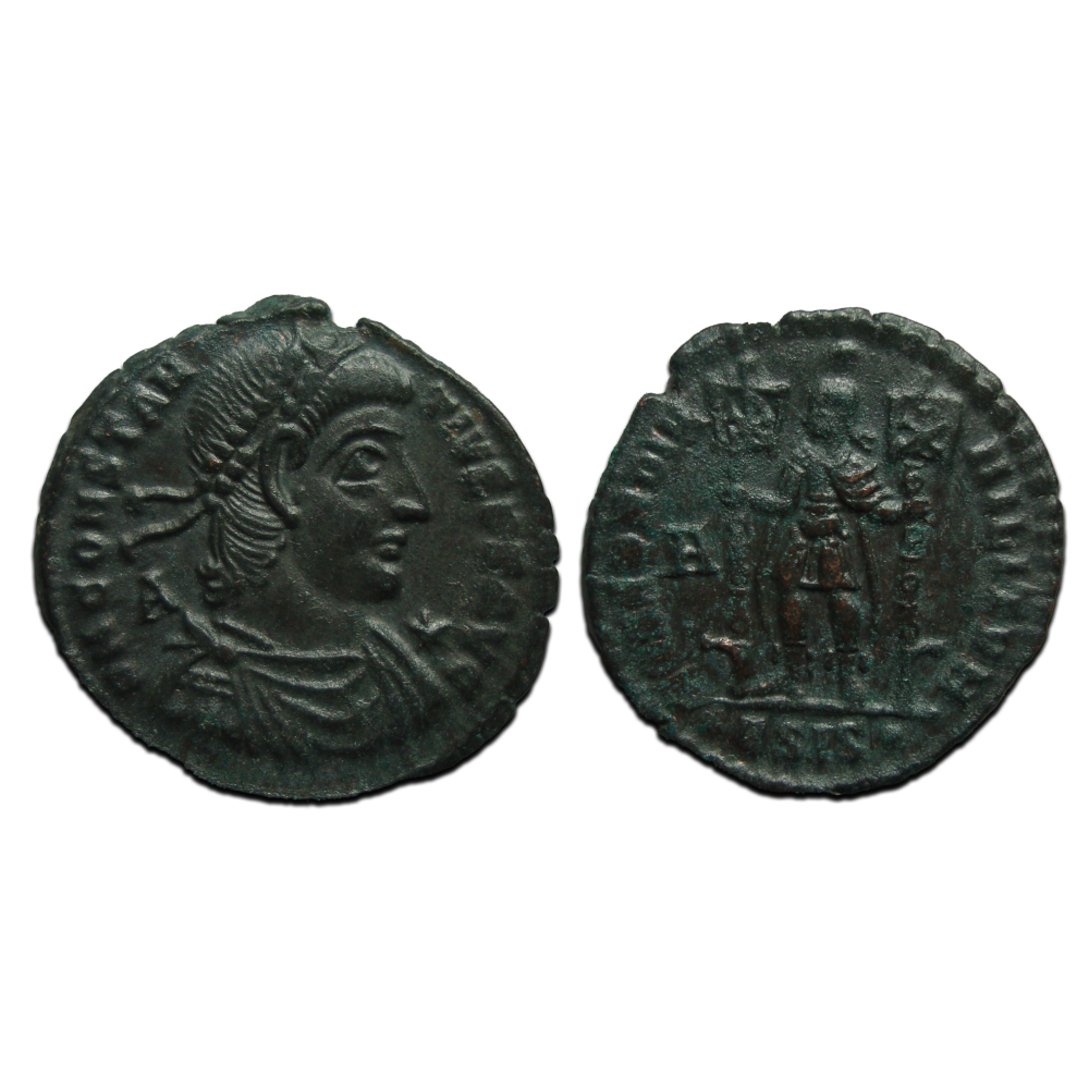 Constantius II - concordia militvm scarce struck under Vetranio (MA2399 ...