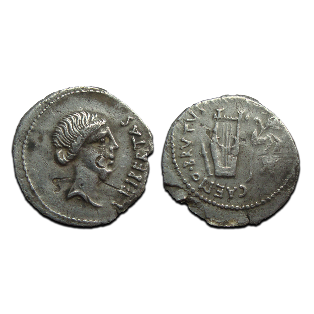 BRUTUS - assassin of Julius Caesar! (MA2451) - Lyre denarius ...