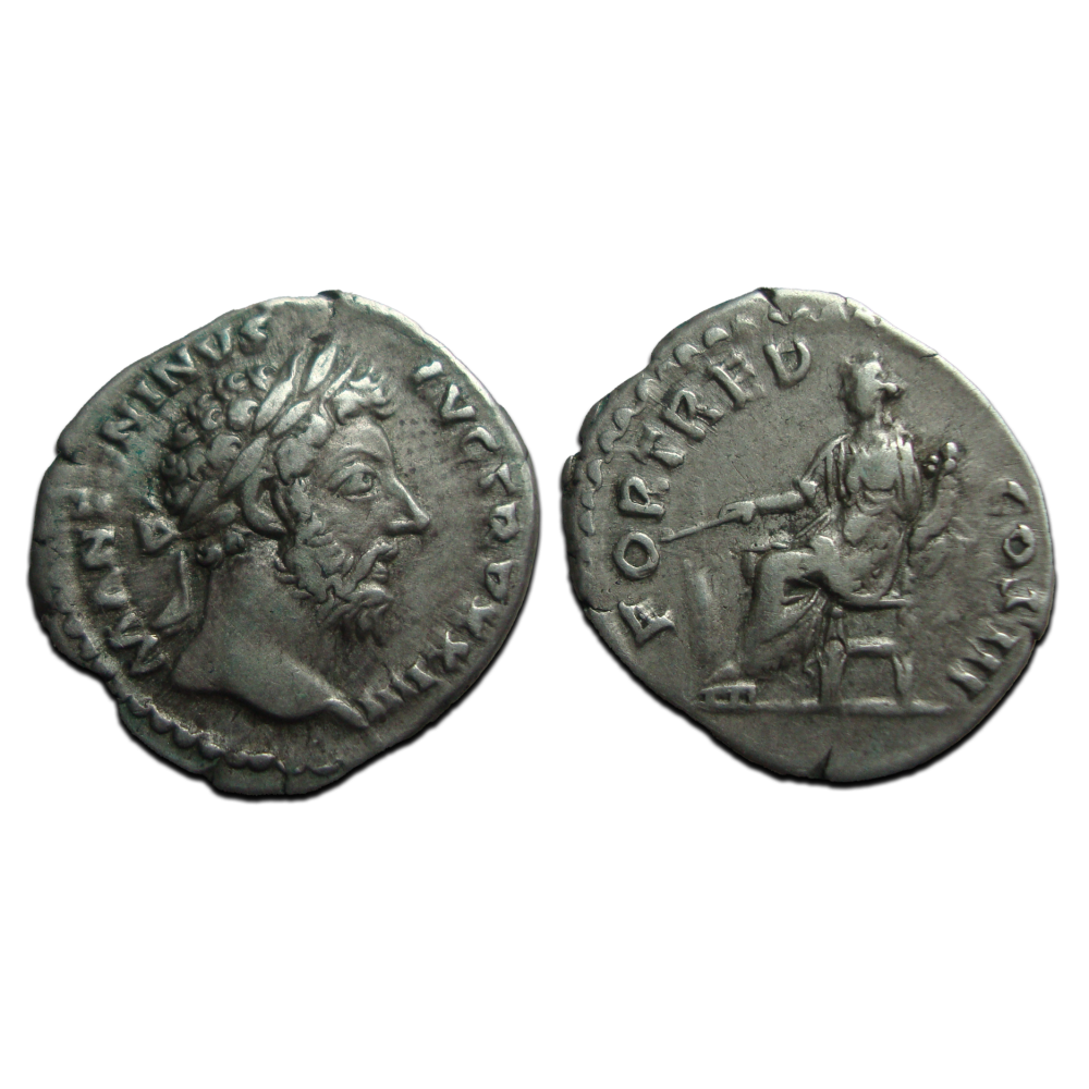 Marcus Aurelius - FORTUNA denarius (MA2498) - FORT RED COS III denarius ...