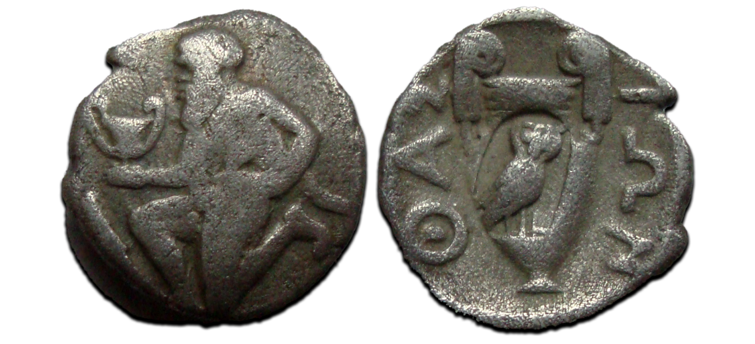 Greek Coins - Thasos Satyr 404-340 BC! (N2315) - Thasos satyr ...