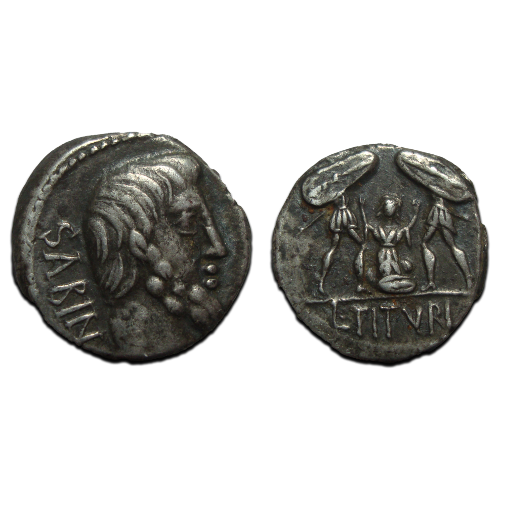 L.F. Sabinus -Tarpeia denarius! ! (O2360) - denarius tarpeia ...