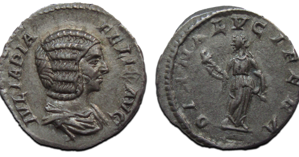 Julia Domna - denarius DIANA LUCIFERA (S2328) - Diana denarius ...