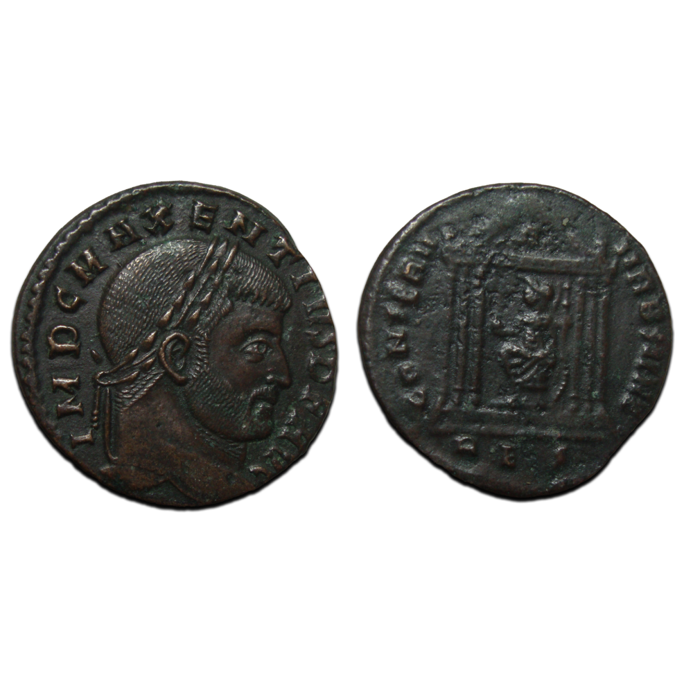 Maxentius - Temple ROMA bold portrait! (AP2499) - Temple of Roma RES ...