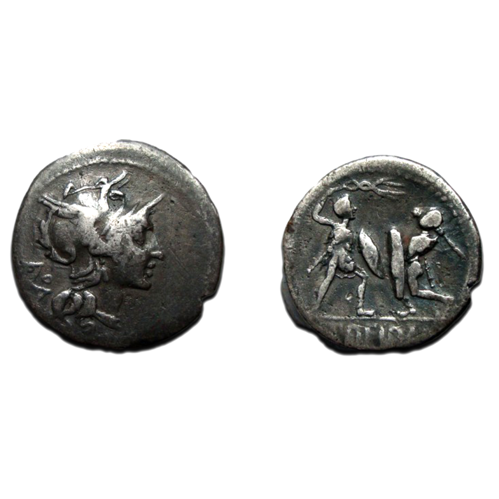 Roman republic - denarius Gladiator fight 113-112 BC (JUL2294 ...